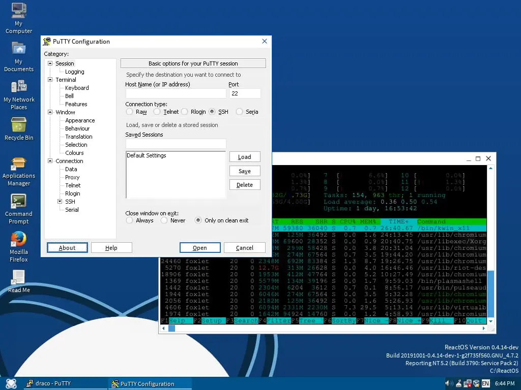 ReactOS for loading old meters?
